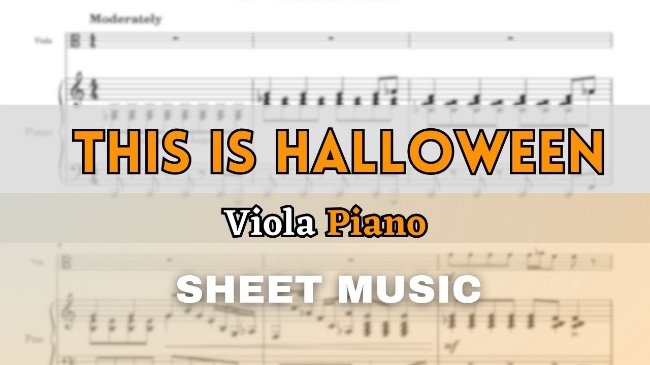 This Is Halloween - The Nightmare Before Christmas | Viola and Piano ...