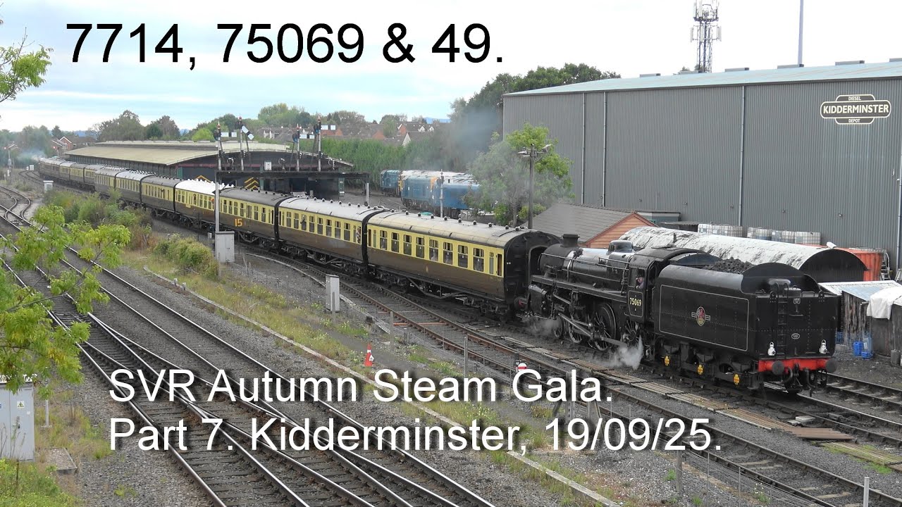 7714, 75069 & 49. SVR Autumn Steam Gala. Kidderminster. 19/09/25 part 7 ...