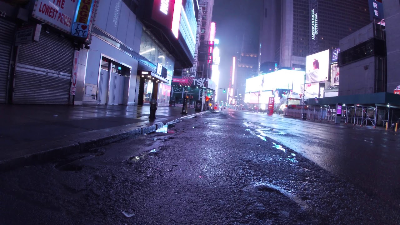 Time Square 2am March 29,2020 #NewYorkCity is dead Thanks To #Corona ...