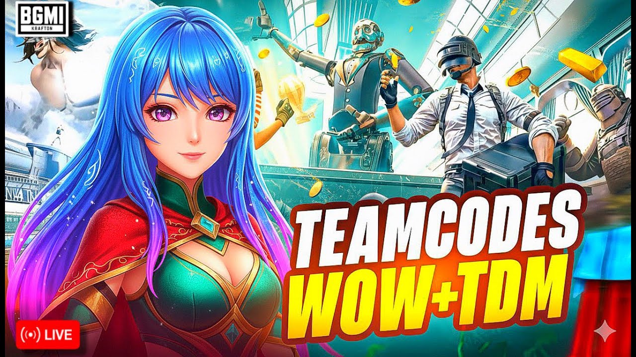 LIVE BGMI CUSTOM ROOM +WOW MODE+ TEAM CODE | ROOM ID & PASSWORD | JOIN ...