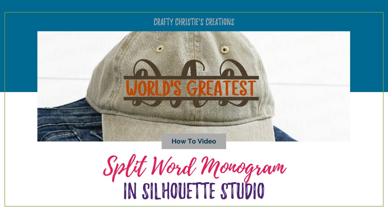 How to Design a Split Word Monogram in Silhouette Studio - YouTube
