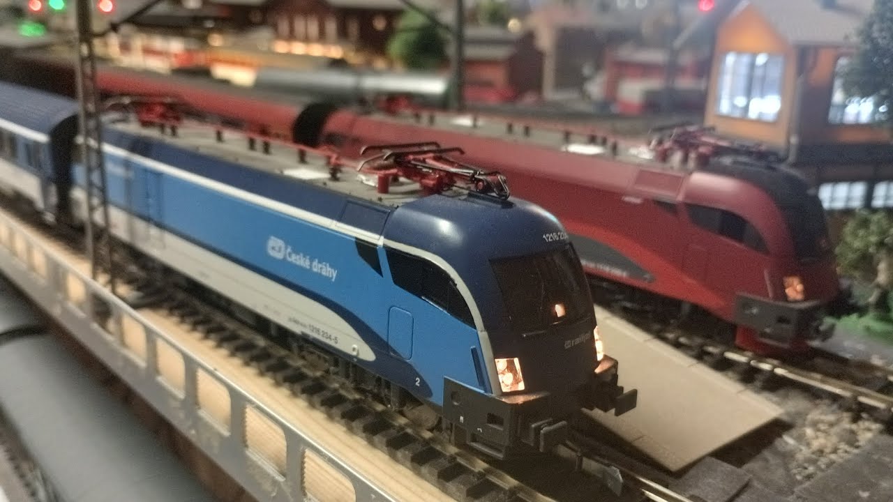 RailJet vlaky ČD a ÖBB model H0 - YouTube