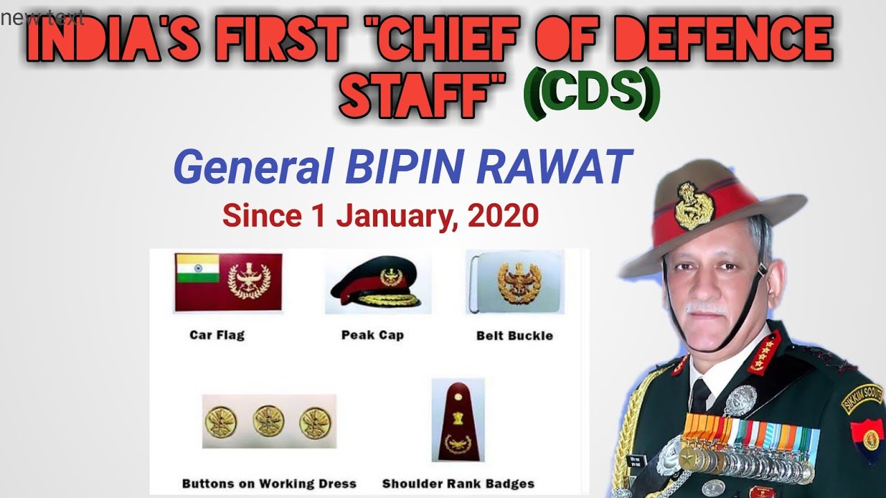 India's 1st Chief of Defence staff (CDS) //GENERAL BIPIN RAWAT ...