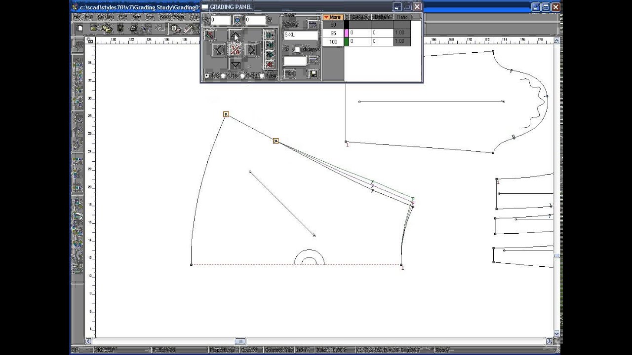 StyleCAD - Point Grading (English) - YouTube