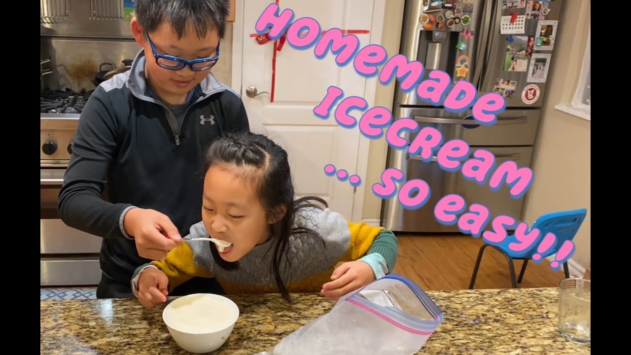 Homemade Ice Cream by Kids - YouTube