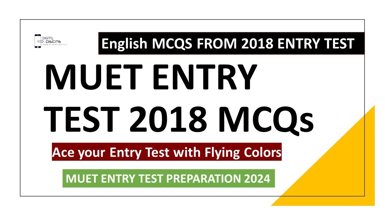 MUET Entry Test MCQs 2018 English MCQs | MUET Entry Test Preparation ...
