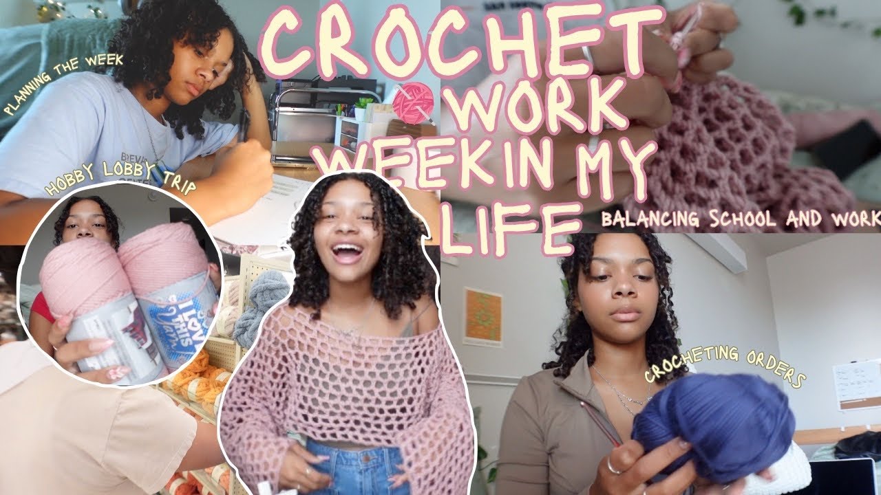 crochet WORK week in my life pt.3 | balancing uni and work | crochet ...