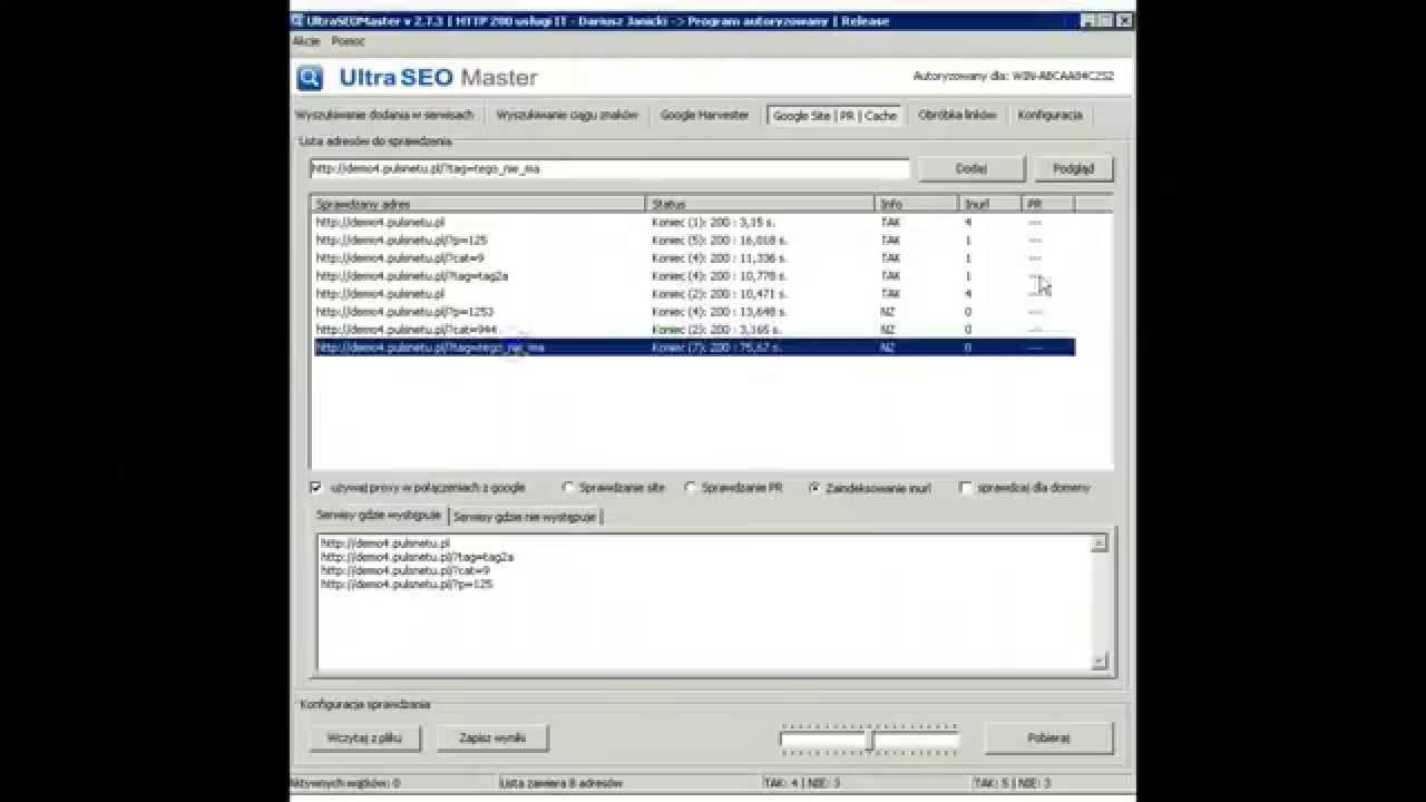 UltraSEOMaster operator site vs inurl - YouTube