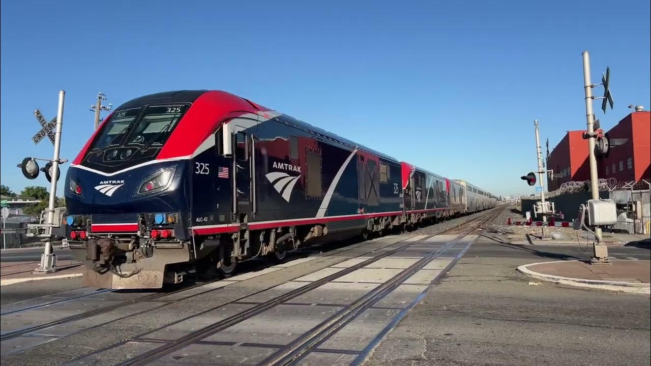 Triple-Header Amtrak Coast Starlight Train #11 Going By 98th Ave Oakland CA 3 ALC-42’s on it ...