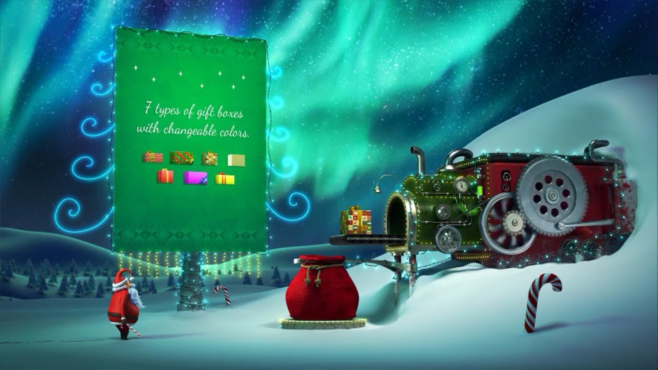Santa Claus Preparing Gifts - After Effects Template - YouTube