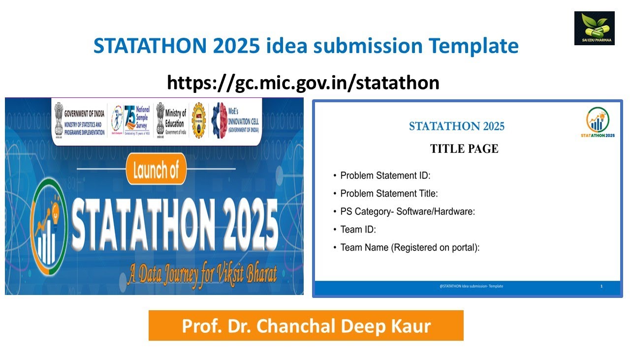 Template STATATHON 2025 idea submission #saiedupharmaa - YouTube