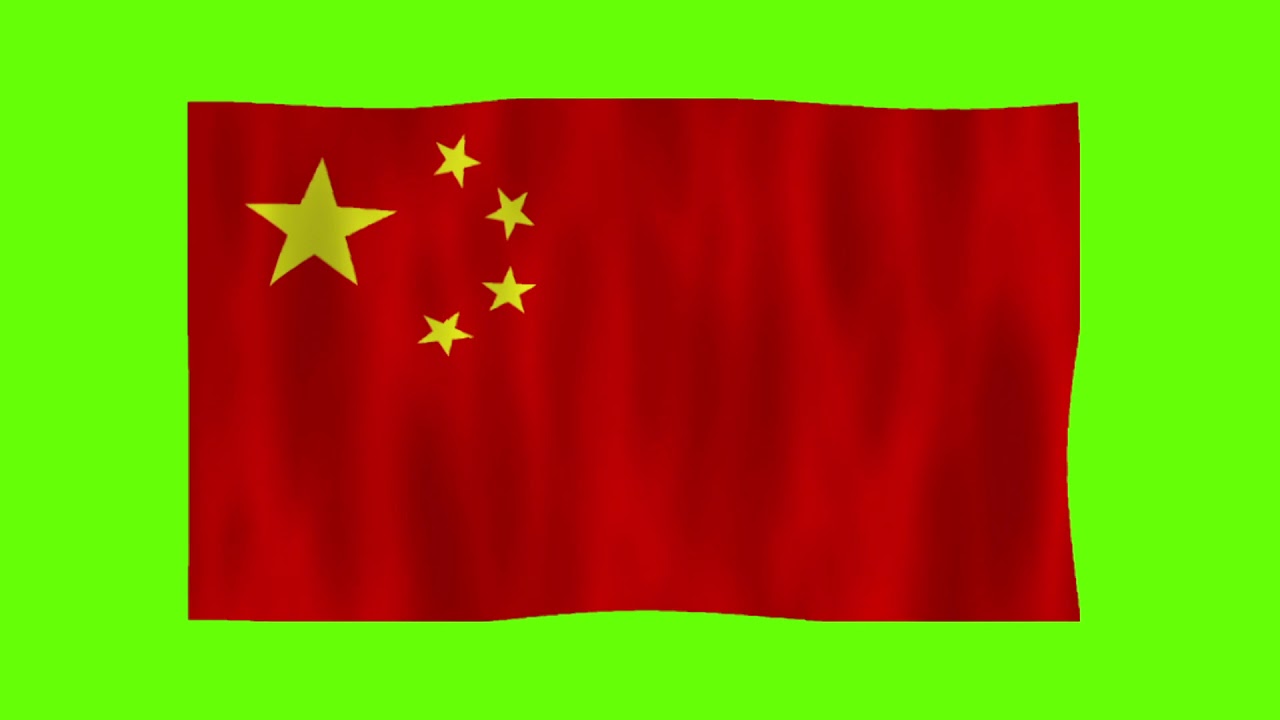 Green Screen China Flag Animation - No Copyright - YouTube