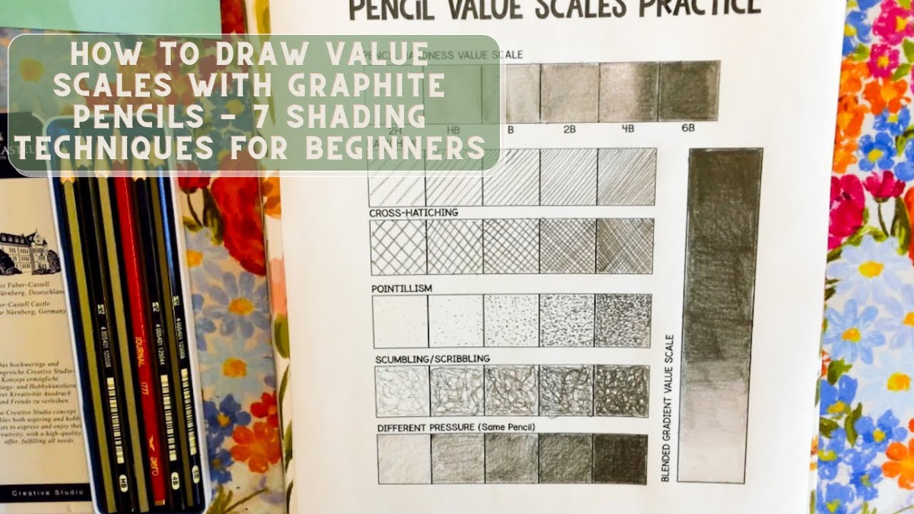 How to Draw Value Scales with Graphite Pencils - 7 Shading Techniques ...