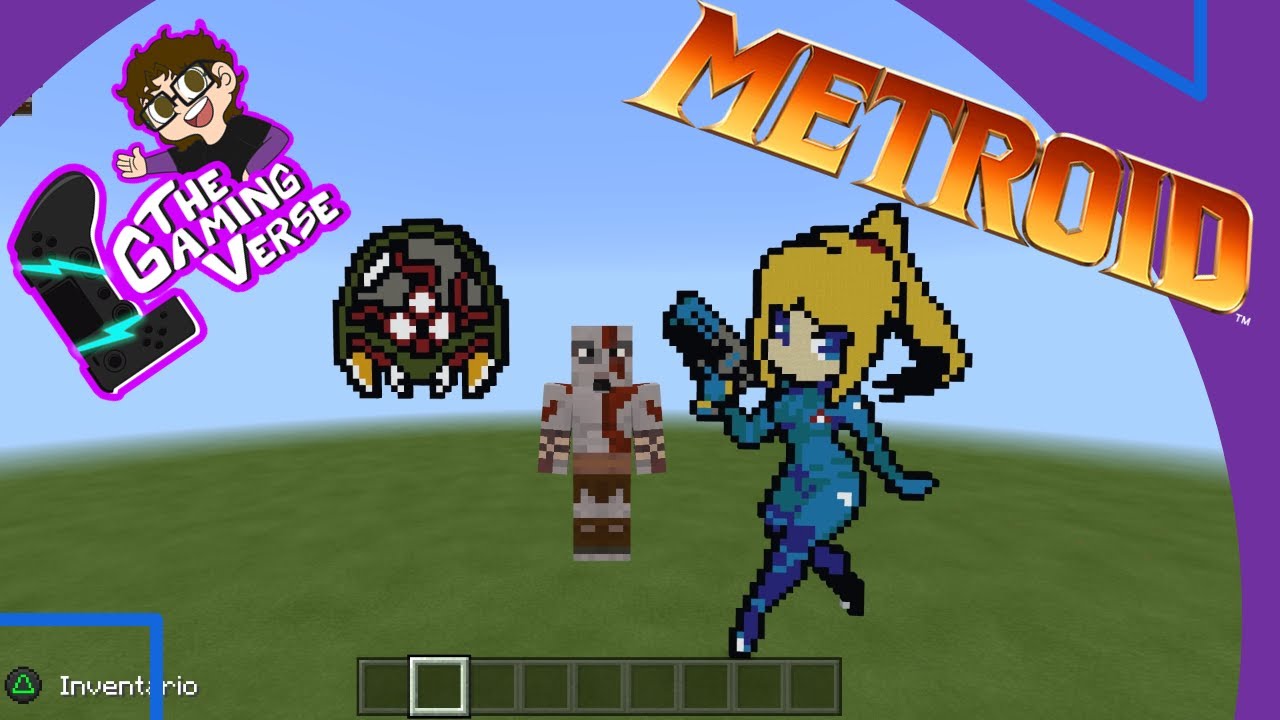 Minecraft metroid pixel art - YouTube