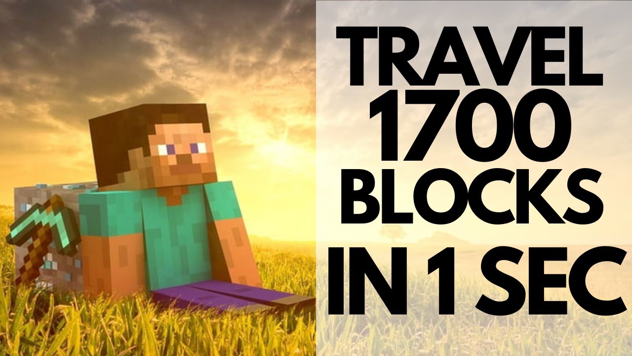 Fastest Way To Travel 1700 Blocks In 1 Second | Minecraft Tutorial ...
