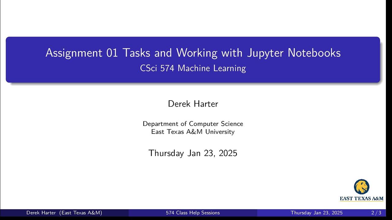 CSci 574 Class Lecture / Help Session Tuesday 01/28/2025 - YouTube