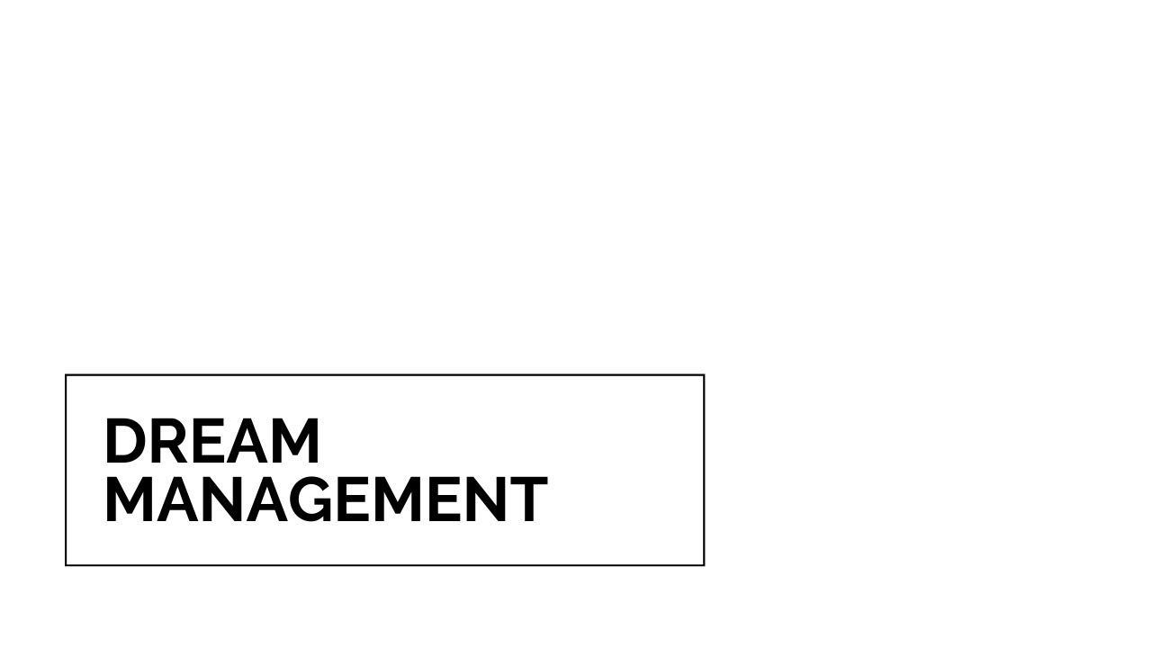 Dream management - YouTube