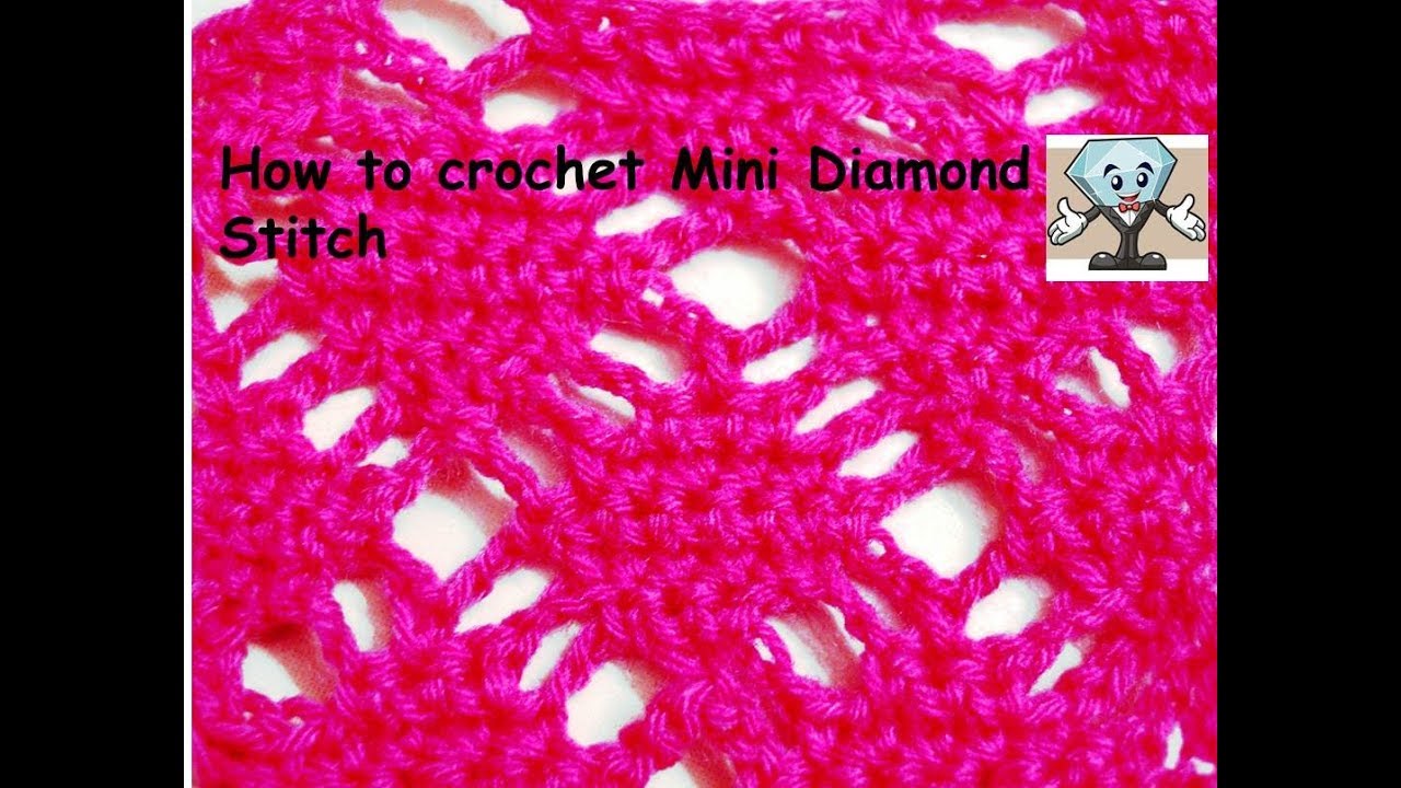 How to Crochet Diamond Mash Stitch/diamond wave afghan/diamond pattern ...