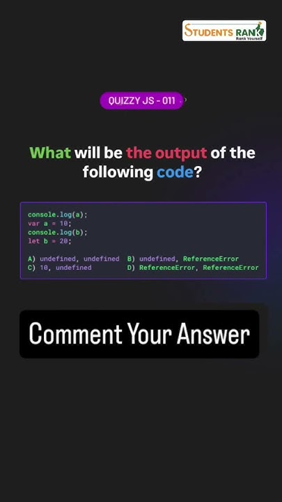 🖥 Ready for another JavaScript brain test. #coding #codingquiz - YouTube