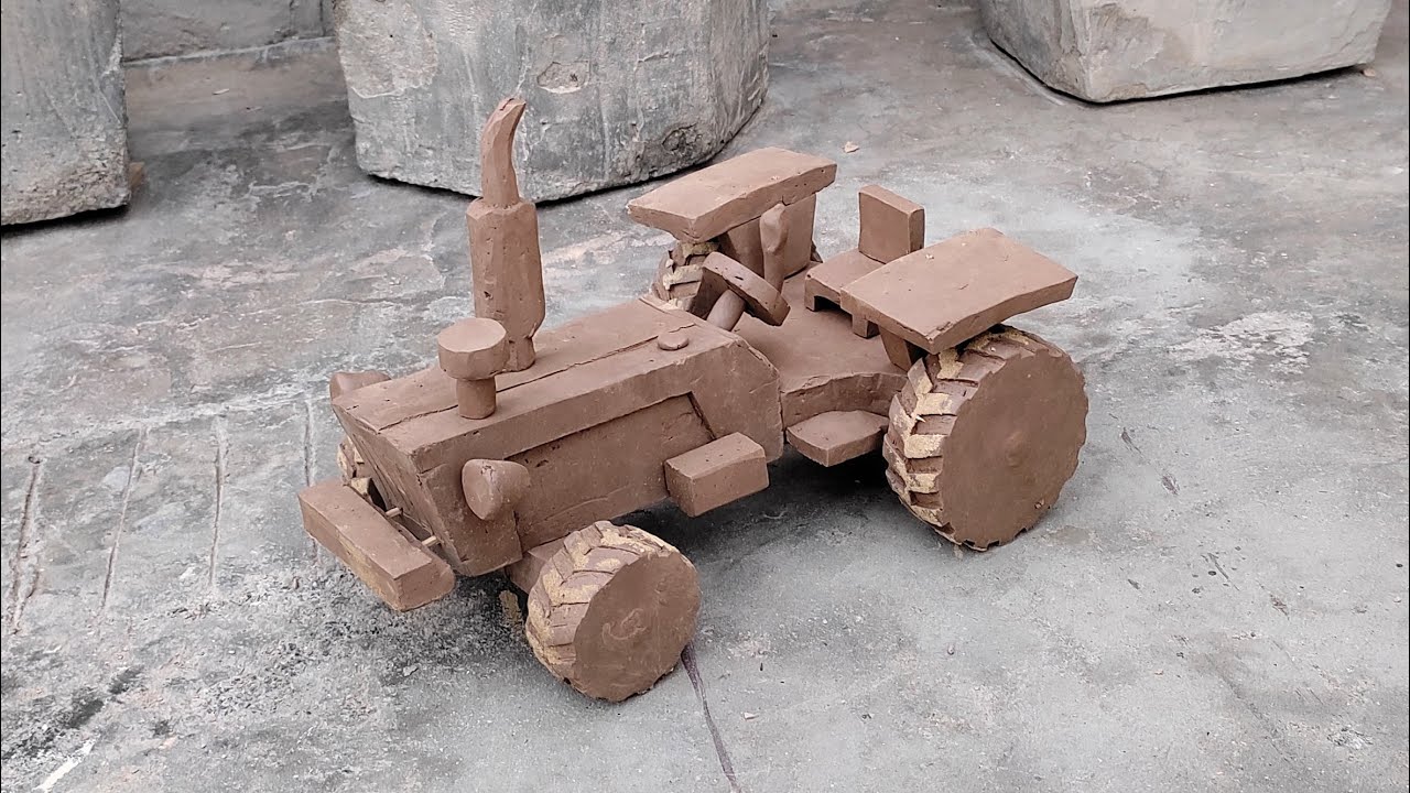 How to make tractor with clay | mitti ka tractor kaise bnate hai ...