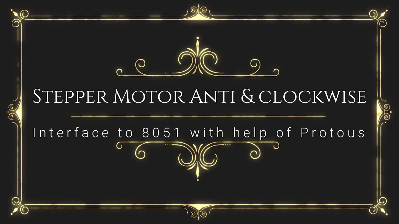 Stepper motor clock and anticlockwise rotate by 8051 Microcontroller ...