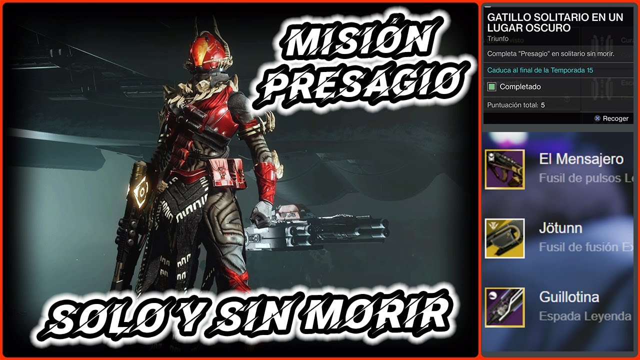 Misión presagio SOLO y SIN MORIR (Destiny 2 Temporada de los elegidos ...