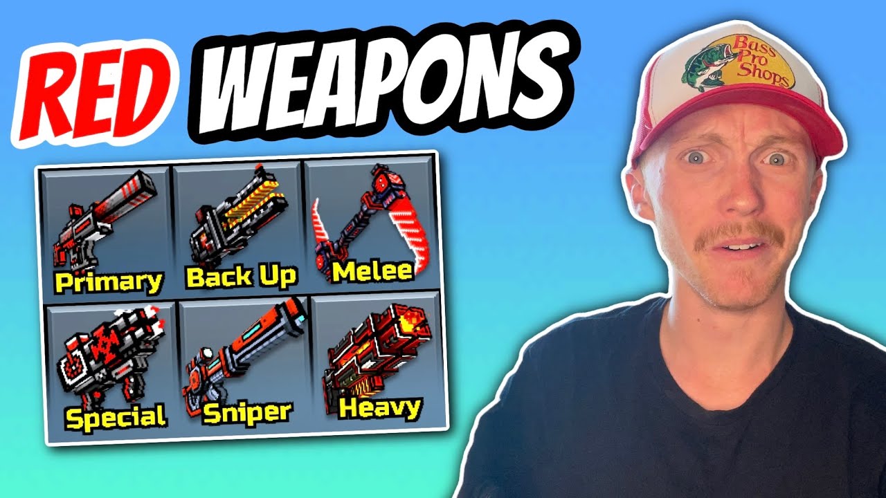 3 cat but with ONLY RED WEAPONS - Pixel Gun 3D - YouTube