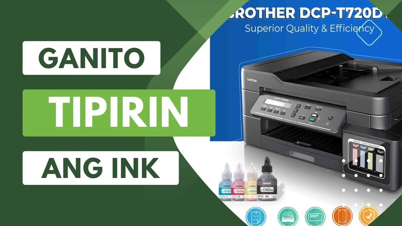 PAANO TIPIRIN ANG INK NG BROTHER PRINTER #4partstechtips - YouTube