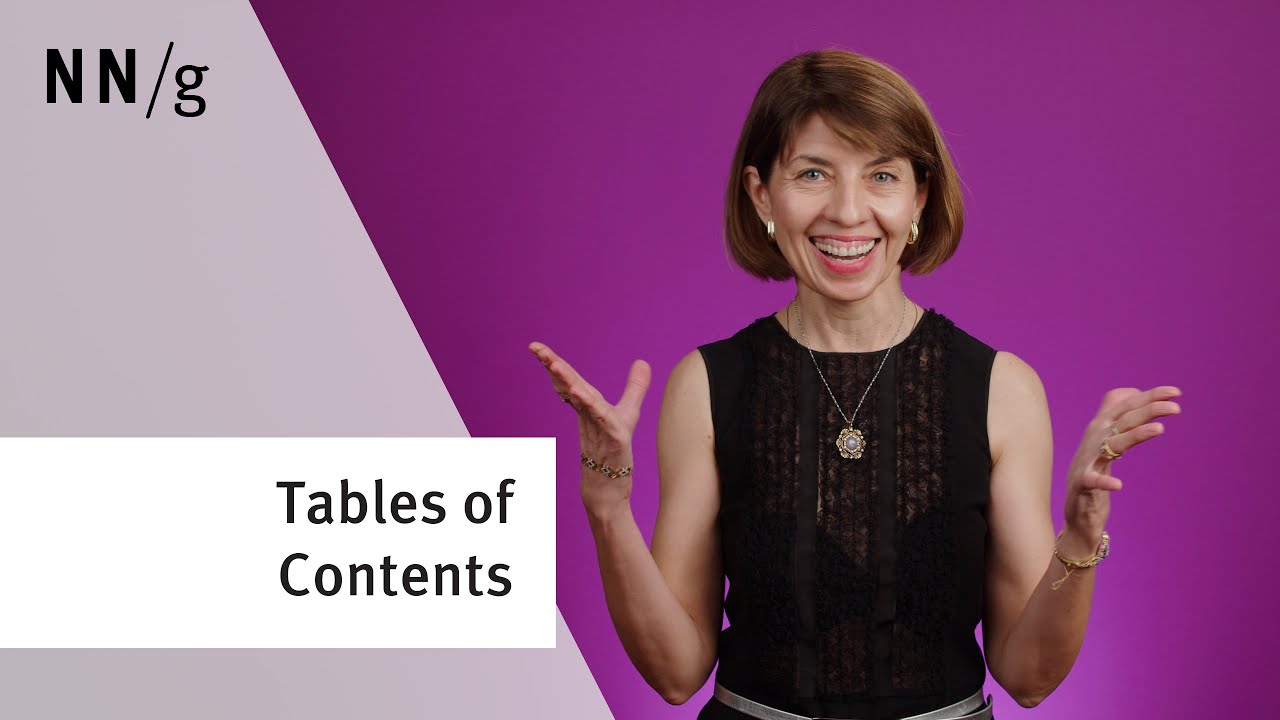 Tables of Contents on Mobile - YouTube
