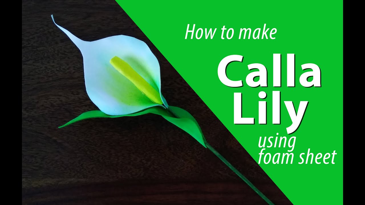 How to make Calla lily flower using foam sheet in simple steps ...