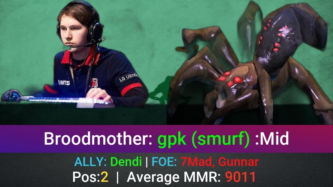 Broodmother Perspective by gpk (smurf) | @1440p | Mid Pos:2 | ALLY ...