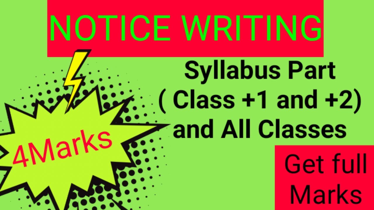 Notice Writing - Notice writing Format - Notice writing in Hindi- class ...