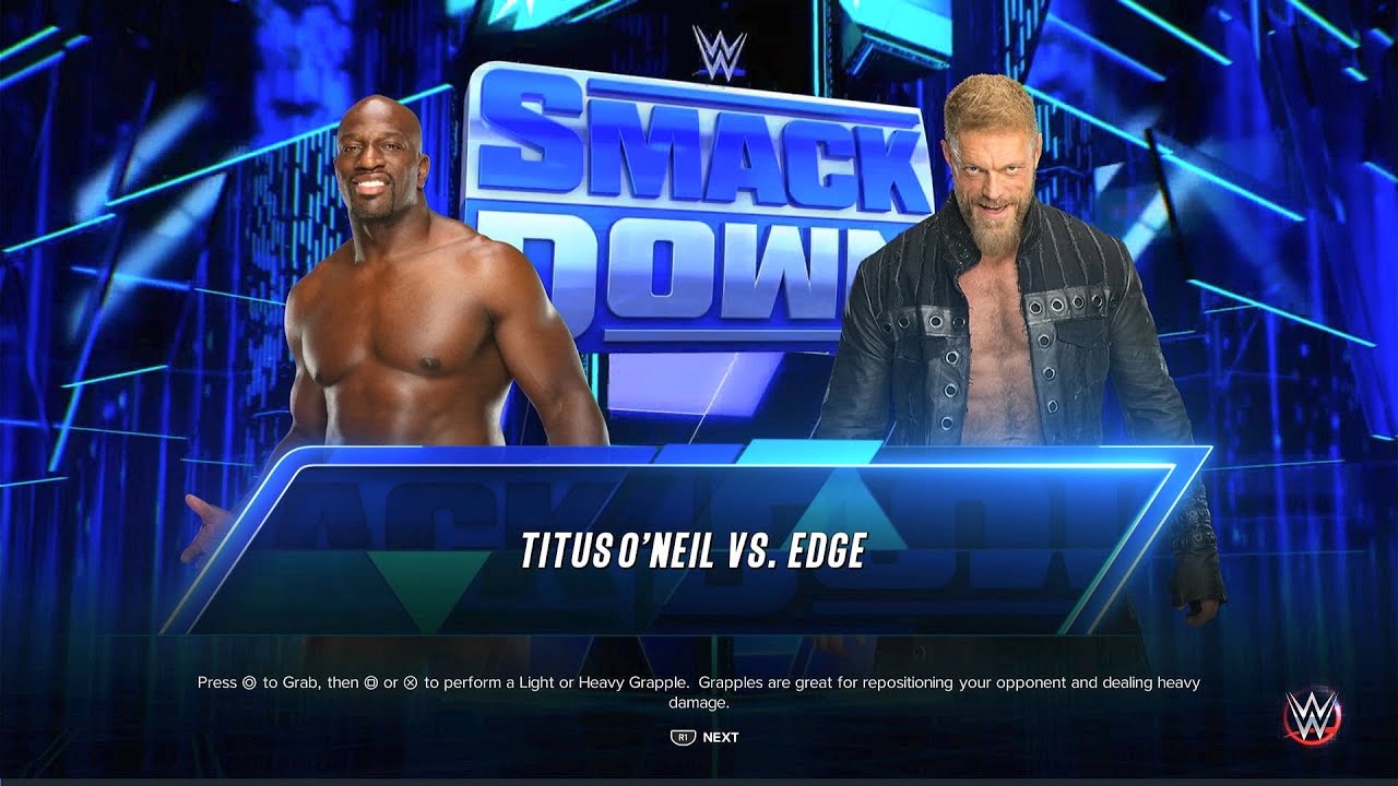 WWE 2K23: Titus O'Neil VS. Edge - YouTube
