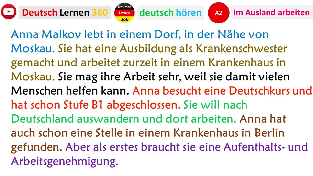 Deutsch lernen - deutsch horen A2 n 2 - YouTube