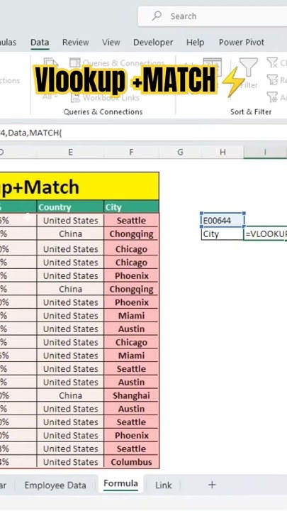 Advance Formula Vlookup And Match Excel Exceltips Excelbasics Byteboostinstitute Youtube