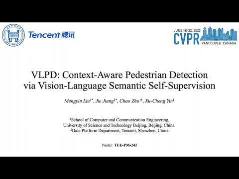 [CVPR 2023] VLPD: Context Aware Pedestrian Detection via Vision-Language Semantic Self ...