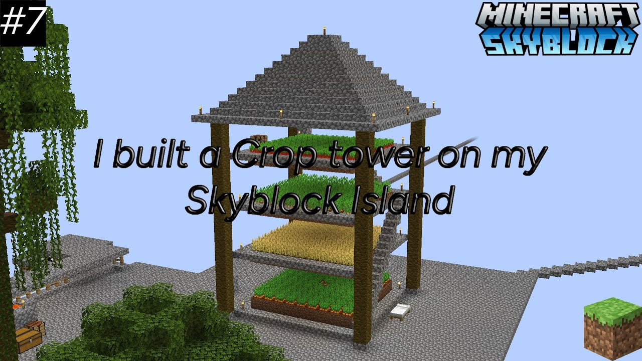 I built most Efficient Crop farm on my Skyblock Island | Minecraft ...