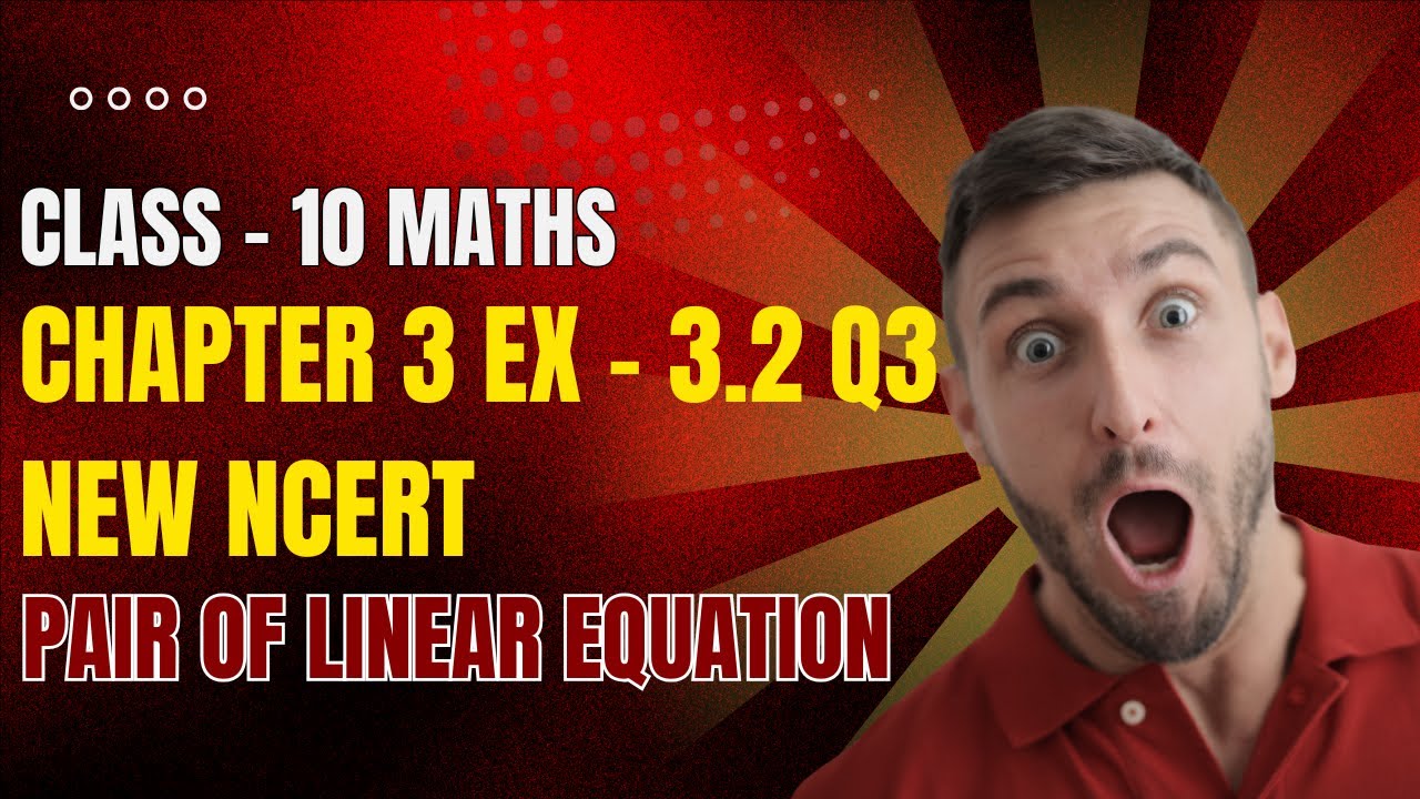 Class 10 Maths Chapter 3 Exercise 32 Question 3 Linear Equations In 0766