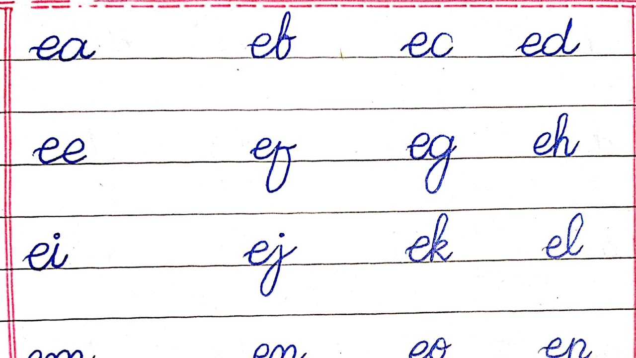 How to write English cursive writing l English handwriting l Practice ...