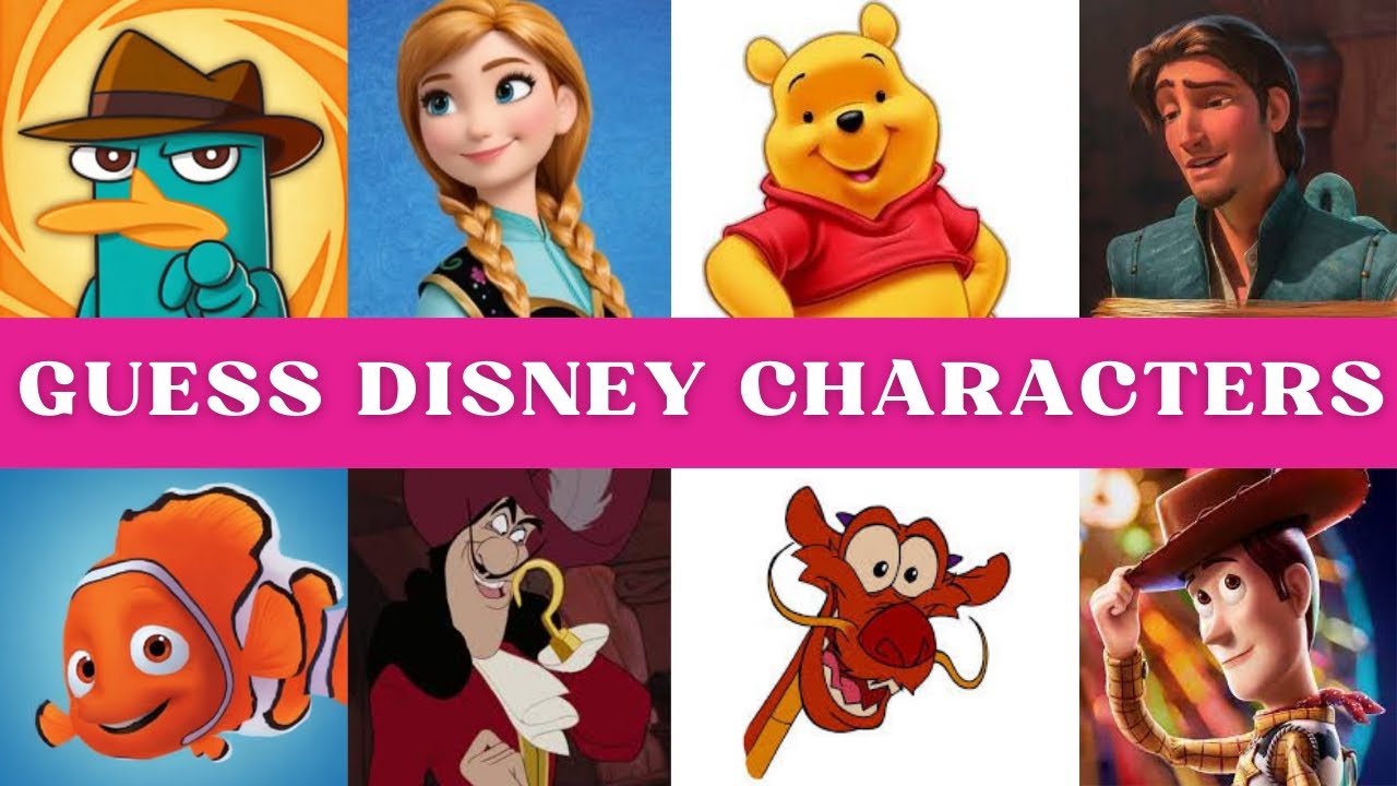 Guess The Disney Characters Quiz || 100 Disney Characters || Quiz Game ...