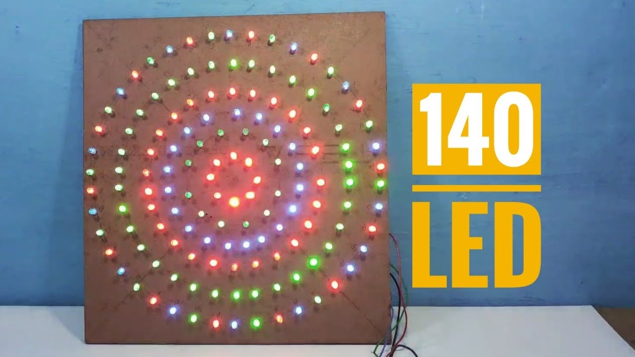 How to make a LED Sun design board at home || use 140 LED 🙂 - YouTube