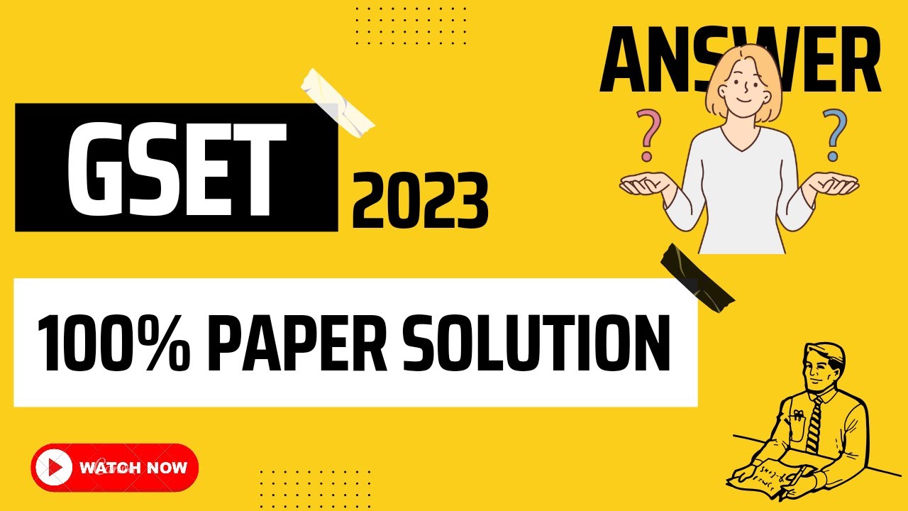 GSET Paper 1 solution|26-11-2023| Gset Exam પેપર સોલ્યુશન | Gujarati ...