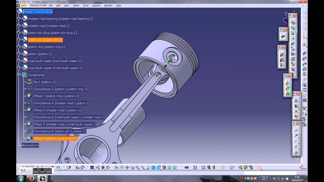 catiaPRET CATIA V5 Radial Engine Assembly - YouTube