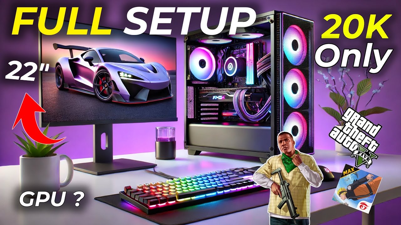 20,000/- Rs Super AMD PC Build with Monitor!⚡Best for Gaming & Editing ...
