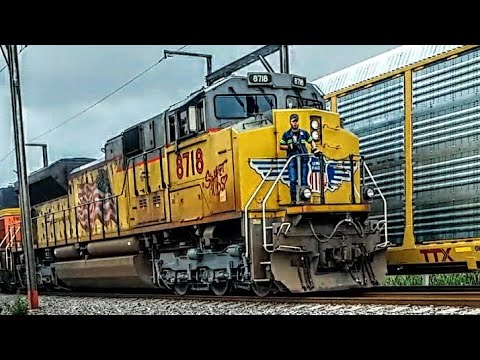 Up 8718 - Bnsf 9162 en busca de su flete - YouTube