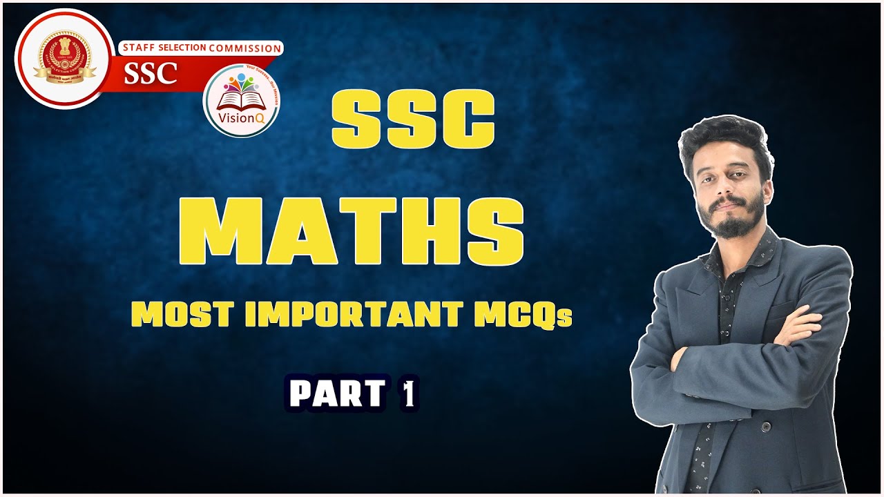 SSC MATHS Most Important MCQ's | TARGET SSC 2023 #visionq - YouTube