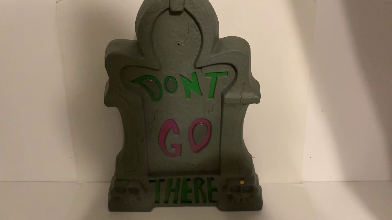 Halloween Animated Tombstone Decoration - YouTube