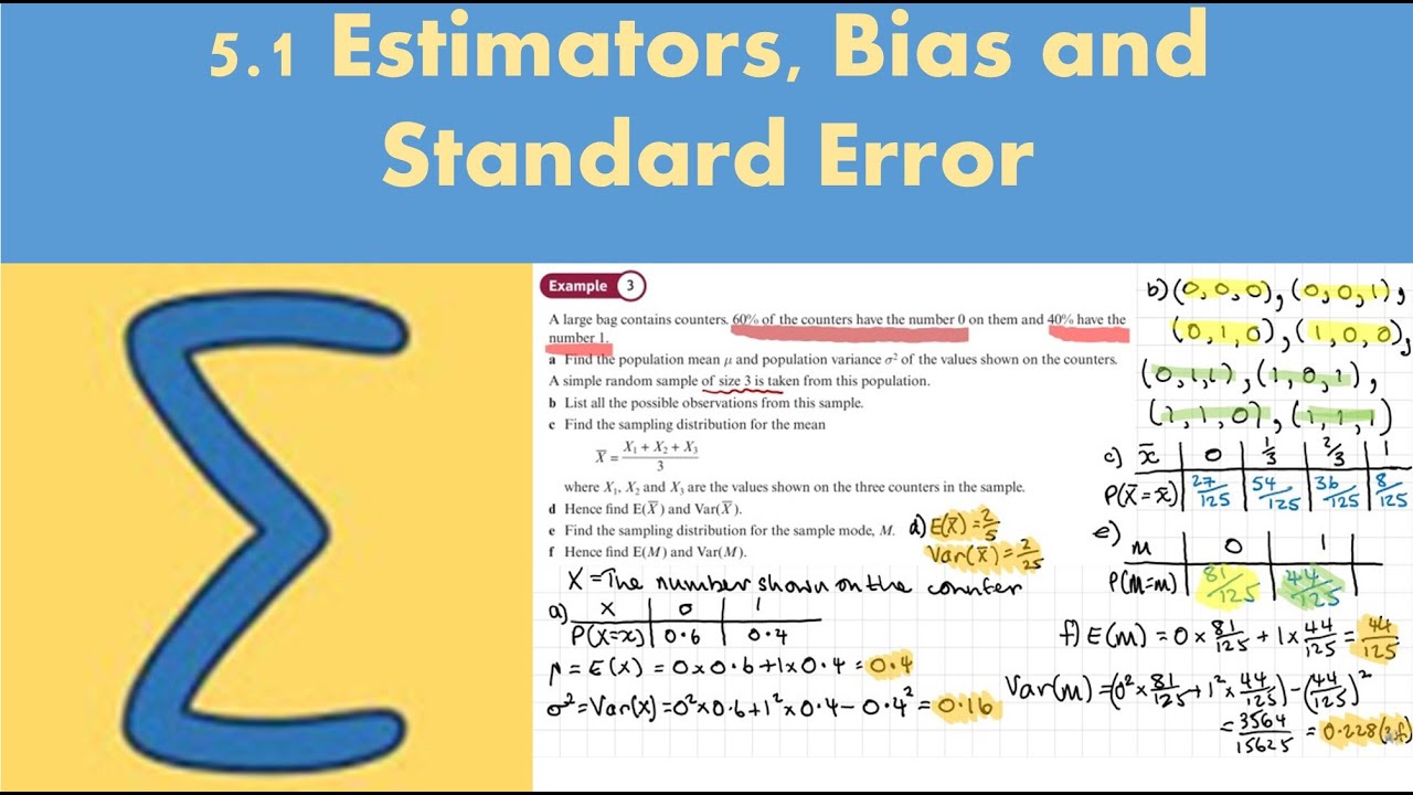 5.1 Estimators, bias and standard error (Further Statistics 2 - Chapter ...