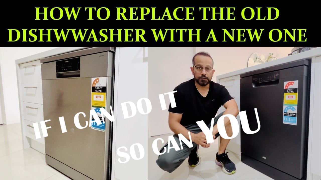How to replace the old dishwasher with a new one II Unboxing and ...