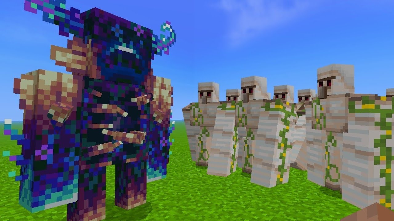Crystal warden vs iron golems in Minecraft - crystal warden vs iron ...